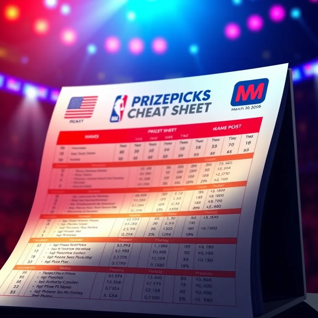 Prize Picks Cheat Sheet