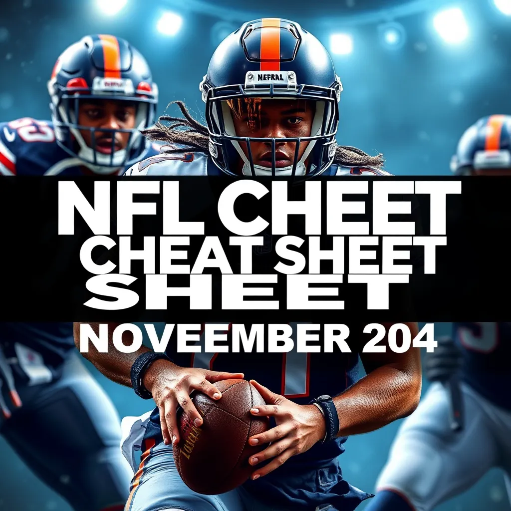 NFL Cheat Sheet Updates for Monday, November 24 - CasinoNewsWatch