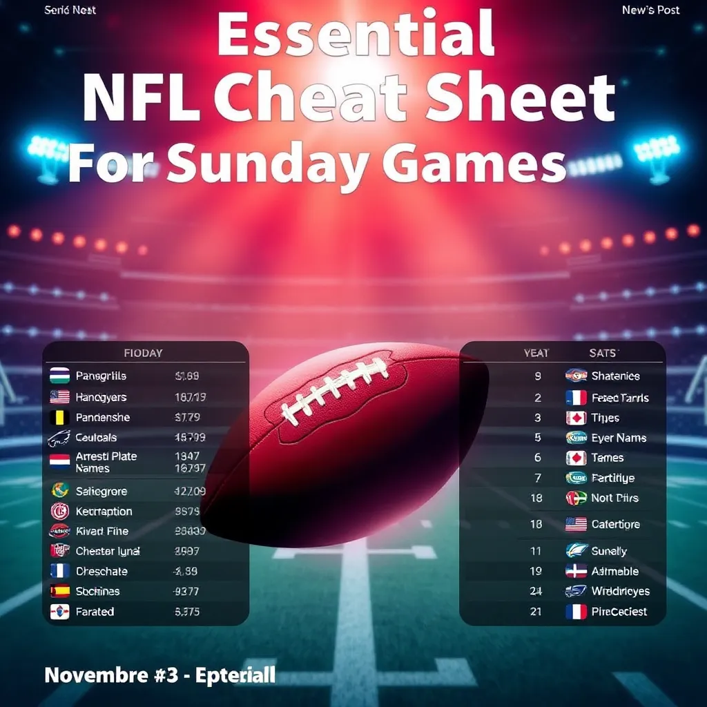 Essential NFL Cheat Sheet for Sunday Games 11/23 - CasinoNewsWatch