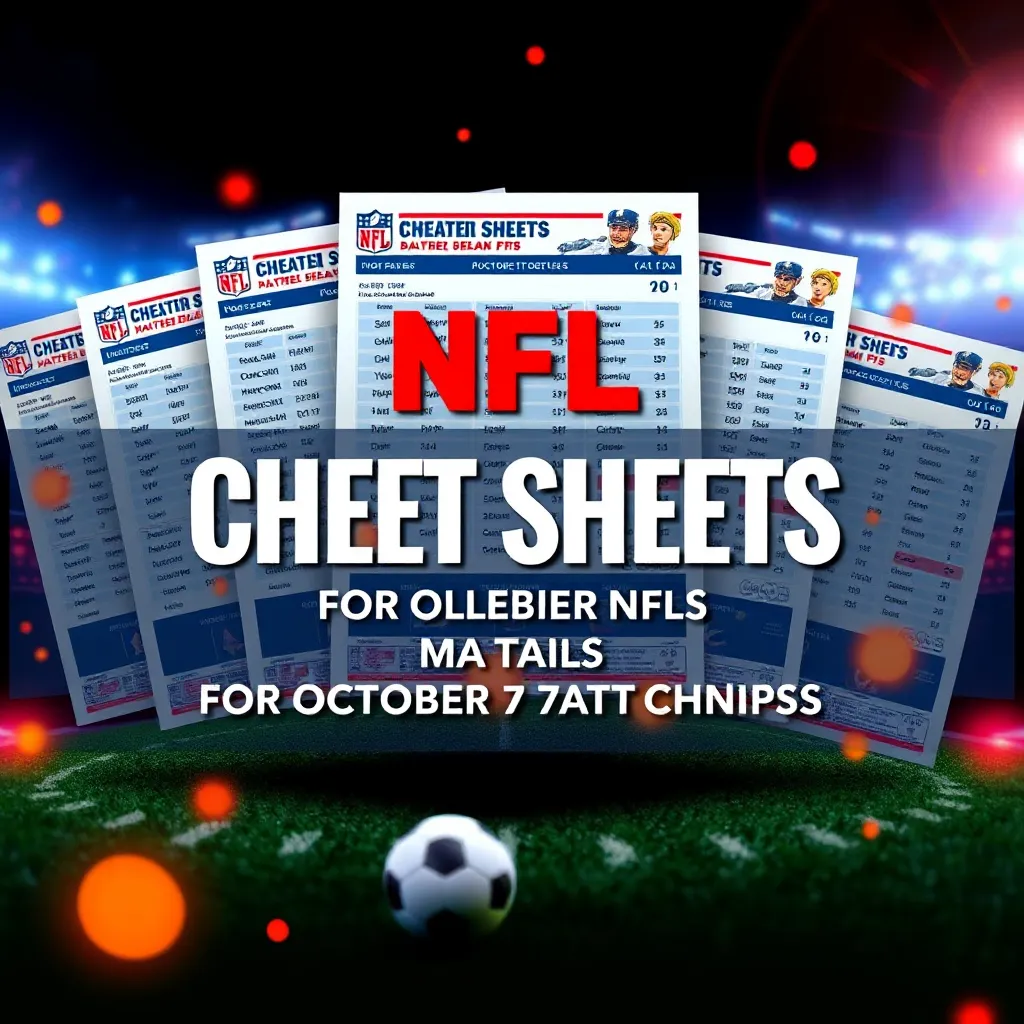 Essential NFL Cheat Sheets for October 27 Matchups - CasinoNewsWatch