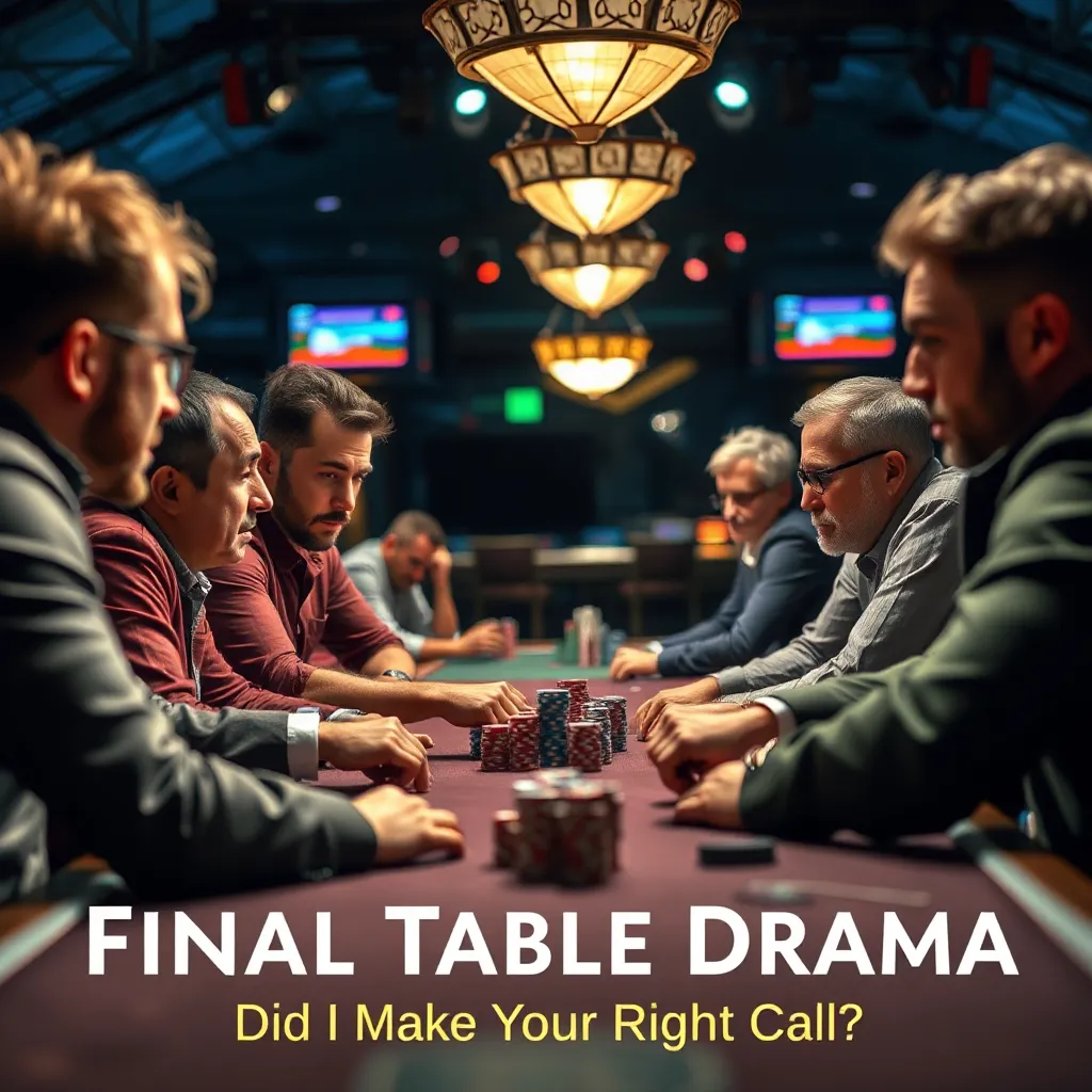 Final Table Drama: Did I Make the Right Call? - CasinoNewsWatch